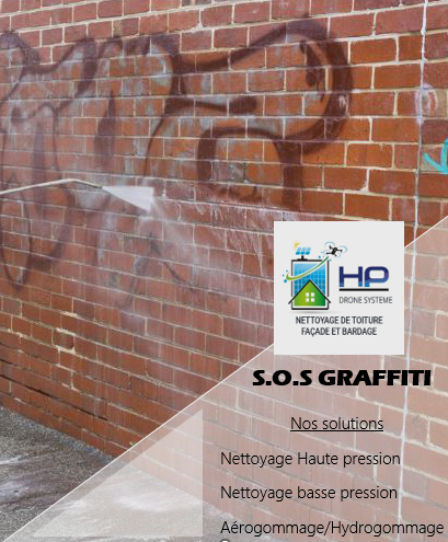 Nettoyage des graffitis : hydrogommage, Aérogommage par drone